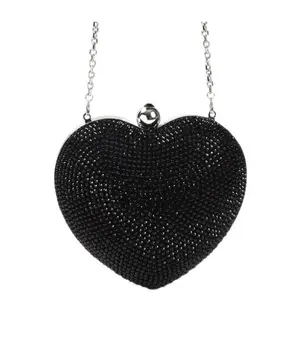 MACHMACH Mach & Mach Heart Shaped Embellished Clutch