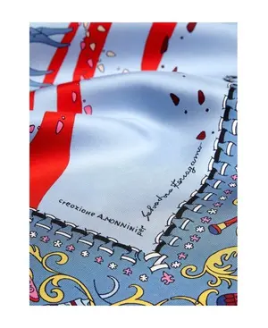 FERRAGAMO Architectural Printed Silk Scarf