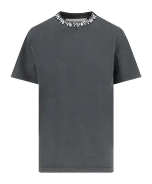 GOLDEN GOOSE Golden Goose Deluxe Brand Embellished Crewneck Short-Sleeved T-Shirt Brown