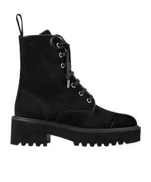 AQUAZZURA Desert Suede Lace-up Lug Sole Boots