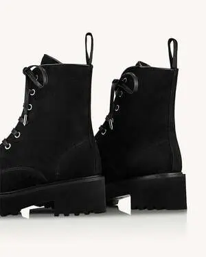 AQUAZZURA Desert Suede Lace-up Lug Sole Boots