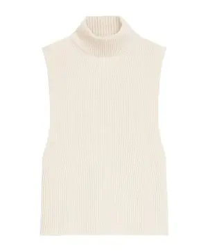 Max Mara Cashmere Blended Yarn Vest - Bleached