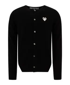 Play Comme Des Garcon Applique Cardigans For Men