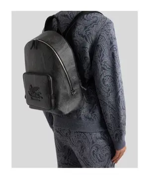 Etro Paisley Jacquard Backpack - Black