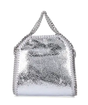 Stella McCartney Falabella Tiny Bag With Silver Chain Trim - Gray