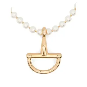 Gucci Stirrup Pearl Necklace