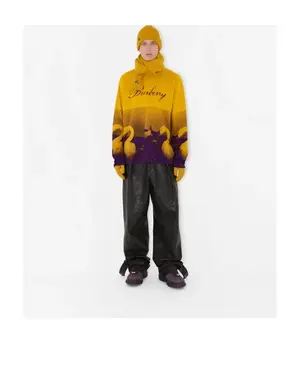 Burberry Cashmere-blend Gloves With Equestrian Rider Embroidery - Yellow