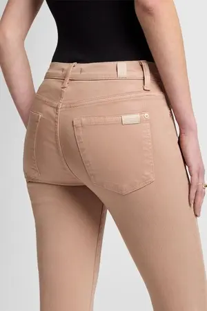 7 For All Mankind Bootcut Coated Stretch Trousers