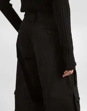 Dolce & Gabbana Faille Cargo Trousers - Black