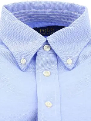Ralph Lauren Long Sleeve Embroidered Logo Shirt - Blue