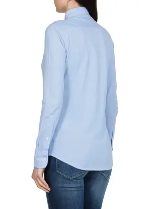 Ralph Lauren Long Sleeve Embroidered Logo Shirt - Blue