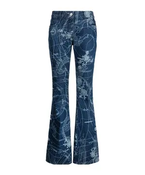 Off-White Printed Low-rise Flared Jeans