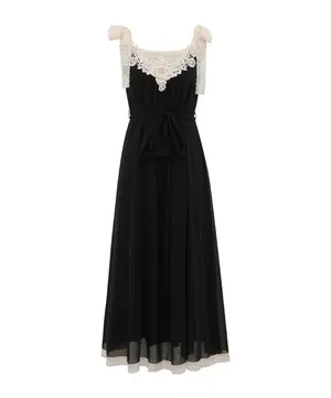 Zimmermann Roselight Lace-trim Maxi Dress - Black