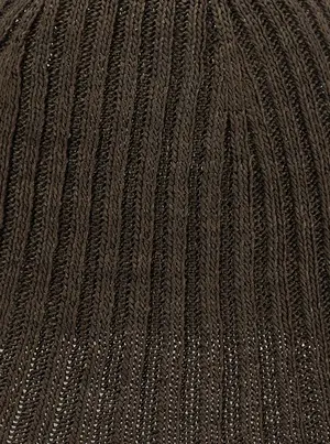 Brunello Cucinelli Ribbed Knit Hat - Black