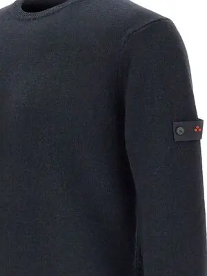 Peuterey Ribbed Crew Neck Sweater With Logo Detail