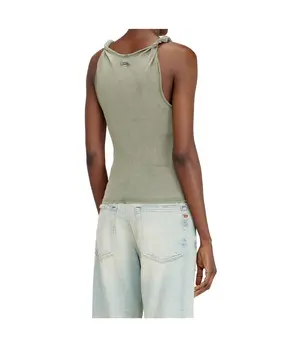DIESEL® Logo Embroidered Ribbed Tank Top