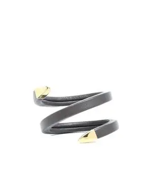 Bottega Veneta Spiral Cuff Bracelet - Black