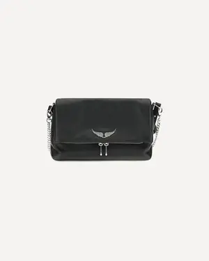 Zadig&Voltaire Wings-logo Chain-strap Shoulder Bag - Black