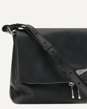 Zadig&Voltaire Wings-logo Chain-strap Shoulder Bag - Black