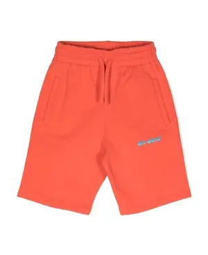 Off-White Logo Drawstring Shorts - Orange