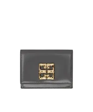 Givenchy 4g Liquid Box Leather Card Holder - Black