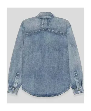 Rhude X Automobili Lamborghini Long-sleeved Denim Shirt