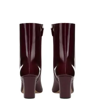 Paris Texas Pointed Toe Chunky Heel Ankle Boots