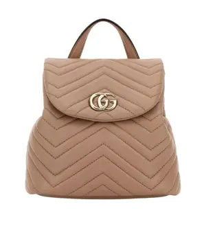 Gucci Gg Marmont Quilted Mini Backpack - Beige
