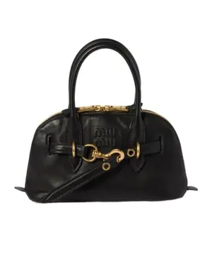 Miu Miu Nappa Leather Top-handle Bag - Black