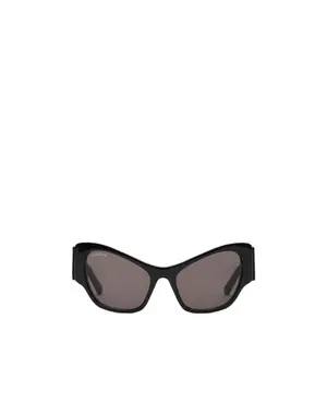 Balenciaga Logo Side Printed Sunglasses - Black