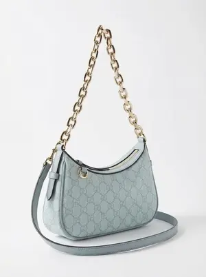 Gucci Gg Emblem Zipped Small Shoulder Bag - Multicolor
