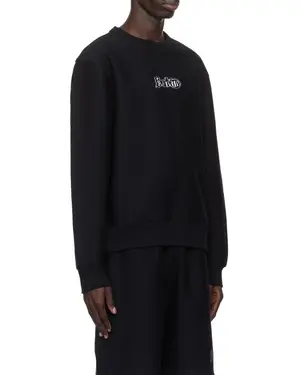 Burberry Logo Printed Crewneck Sweatshirt - Charcoal