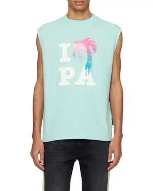 Palm Angels I Love Pa" Printed Sleeveless Vest