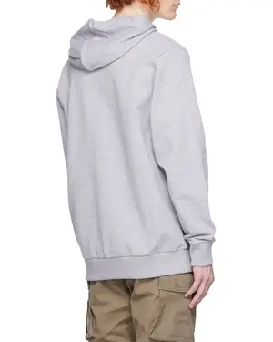Balmain Eco-responsible Cotton Hoodie With Reflective Logo - Gray