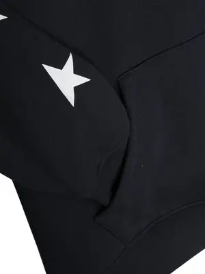 GOLDEN GOOSE Star-print Cotton-blend Hoodie - Black