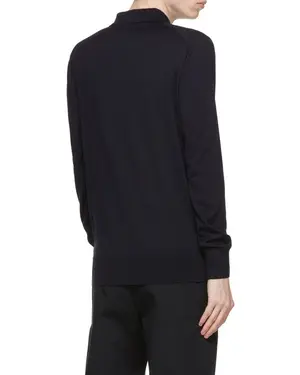 Loro Piana Long-sleeved Knitted Polo Shirt