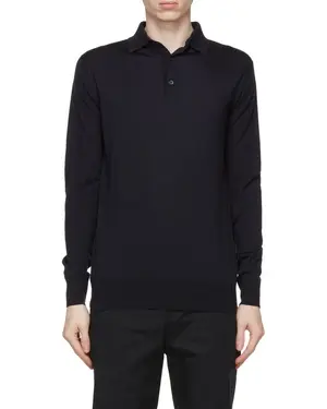 Loro Piana Long-sleeved Knitted Polo Shirt
