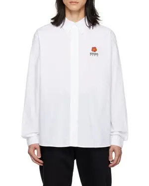Kenzo Boke Flower Embroidered Buttoned Shirt