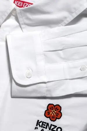 Kenzo Boke Flower Embroidered Buttoned Shirt