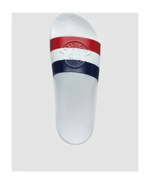 Moncler Basile Logo Embossed Slides - Multicolor
