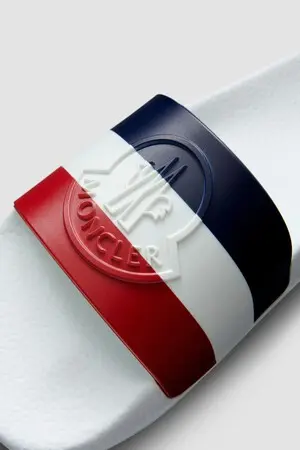 Moncler Basile Logo Embossed Slides - Multicolor