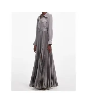SELF-PORTRAIT Pleated Maxi Dress