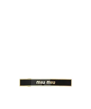 Miu Miu Logo Hair Clip - Black