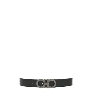 FERRAGAMO Adjustable Waist Belt With Detachable Buckles - Black