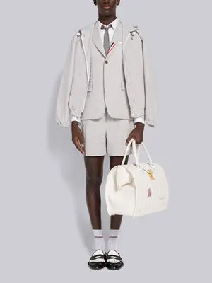 Thom Browne Striped Seersucker Cuff Shorts