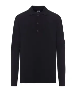 C.P. COMPANY Buttoned Knitwear - Black