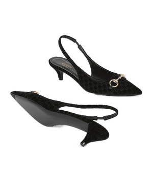 Gucci Horsebit Slingback Pumps - Black