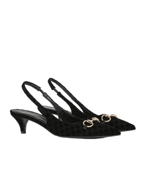 Gucci Horsebit Slingback Pumps - Black