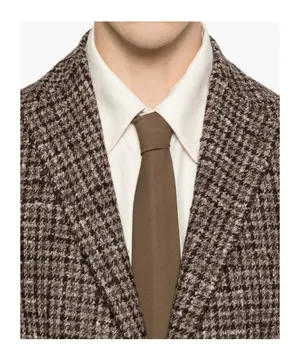 Tagliatore Single-breasted Checked Casual Jacket - Brown