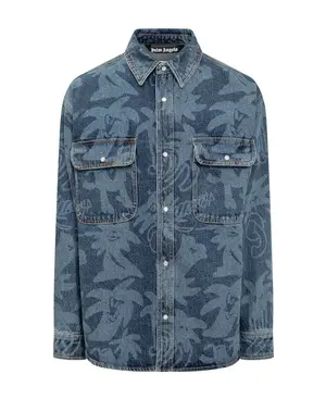 Palm Angels Palmity Button-up Denim Shirt